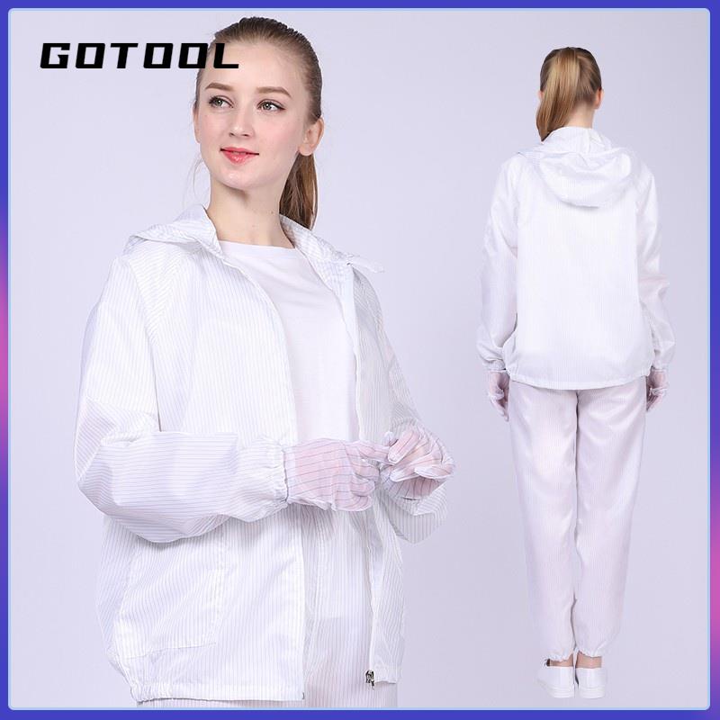 【GOTOOL】Clean room suit 2 in 1 Ppe Protective Suit Washable Antistatic ...