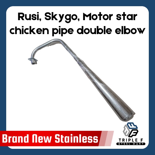 BRAND NEW | Rusi, Skygo, Motor star chicken pipe double elbow (Triple F ...