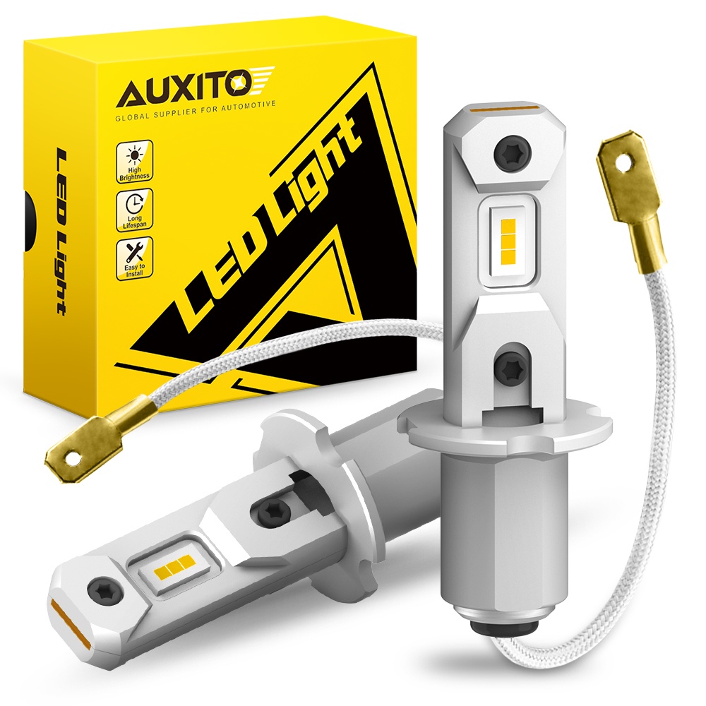 AUXITO 2Pcs H3 LED Fog Light Bulb 6500K White Yellow Car Driving ...