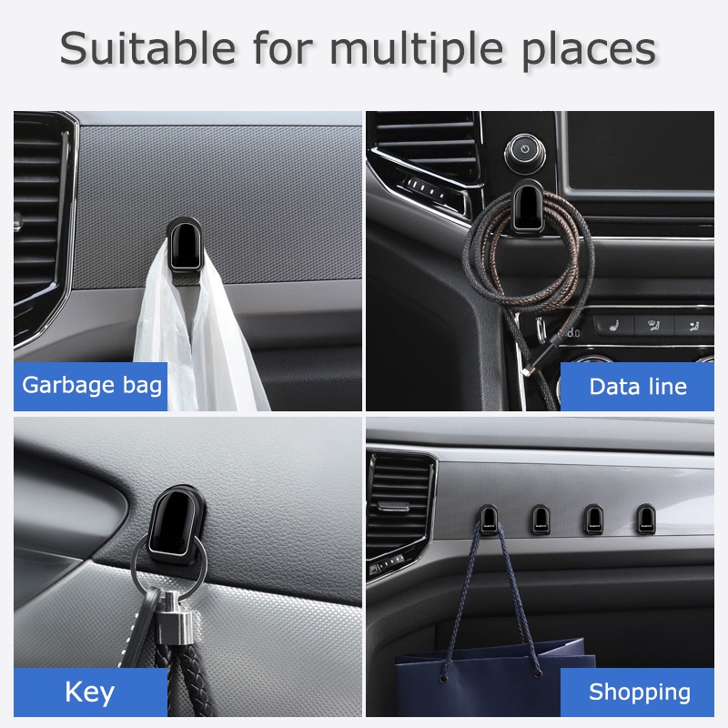 RONXMOR 1PC Car Hooks Interior Storage Holder for USB Cable Headphone ...