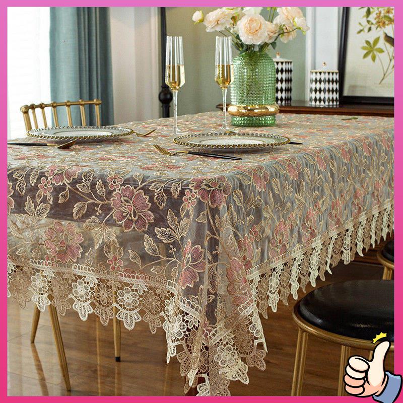 alas meja makan 6 8 kerusi alas meja kopi ruang tamu Lace Tablecloth ...