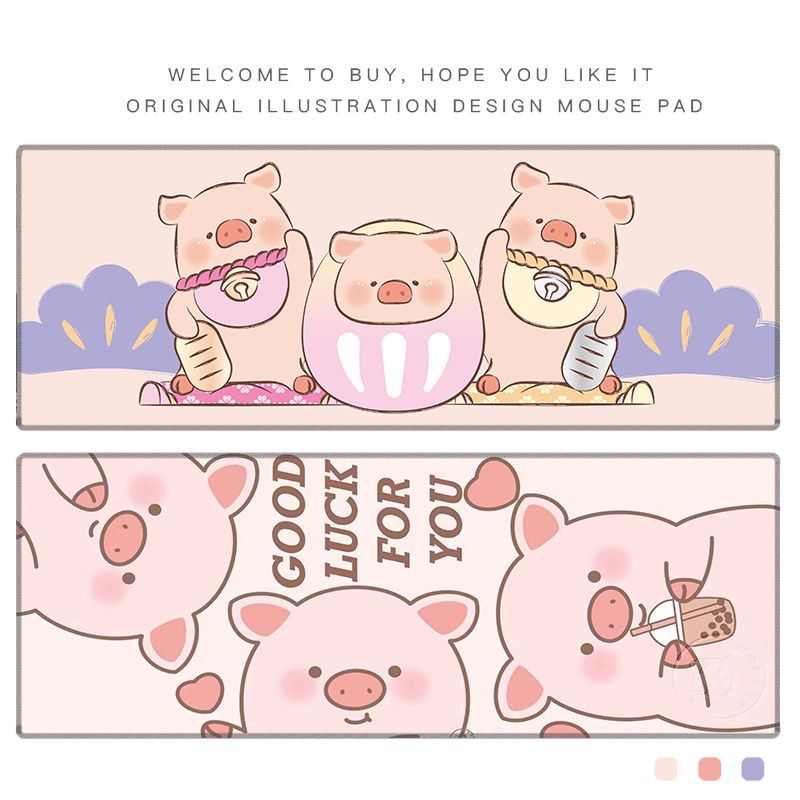 Lulu Pig Mouse Pad Cute Keyboard Pad Cartoon Computer Desk Pad Desk Pad ...