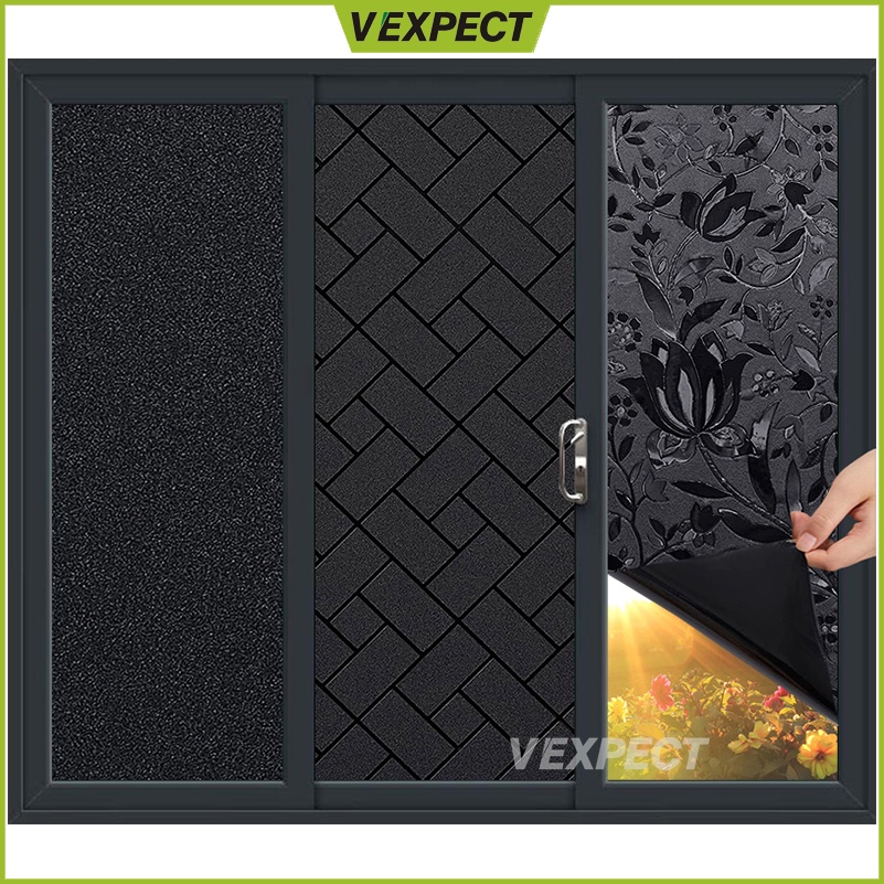 Blackout Window Sticker Film, Privacy Window Film Sticker, Total ...