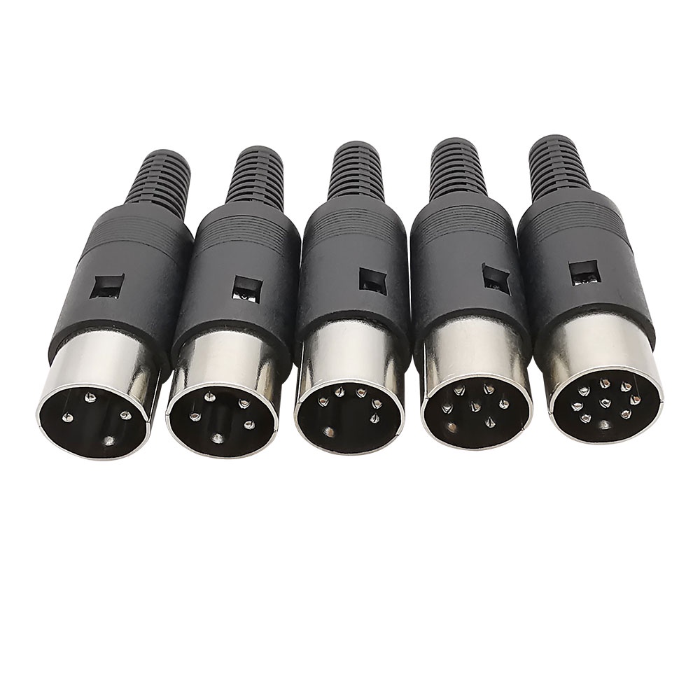 5Pcs DIN Connector 3/4/5/6/7/8 PIN DIN Male Plug with Female Socket ...