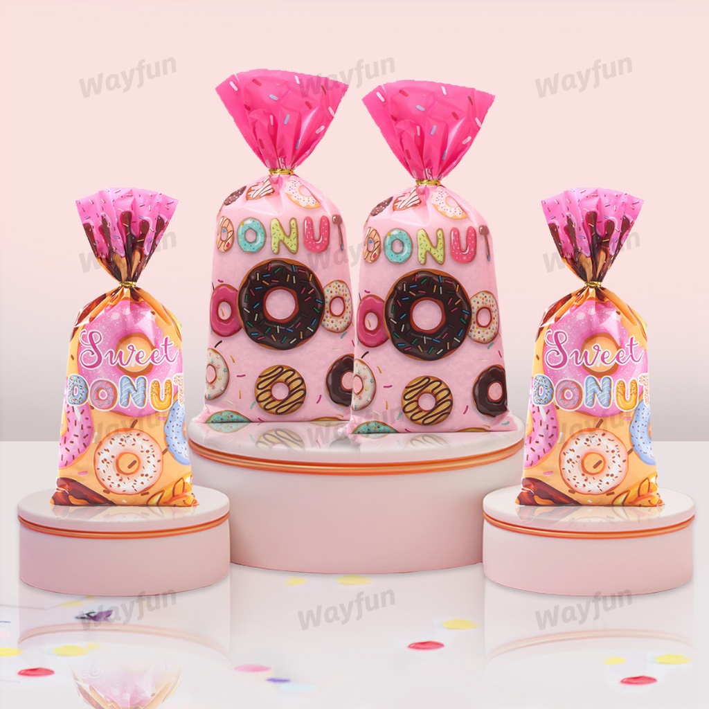 25/50/100pcs Donut Candy Gift Bags Loot Bags For Birthday Sweet ...