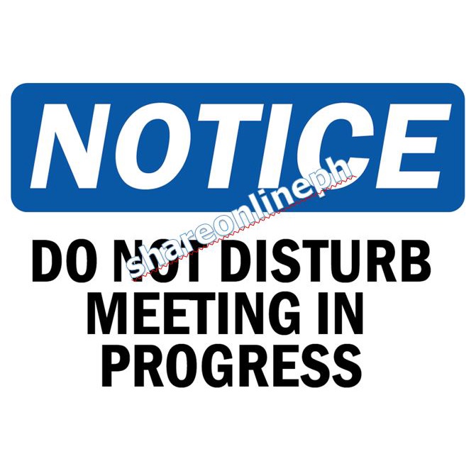 ∏ Laminated Signages | Meeting In Progress | Signage | Sign Boards | Do ...