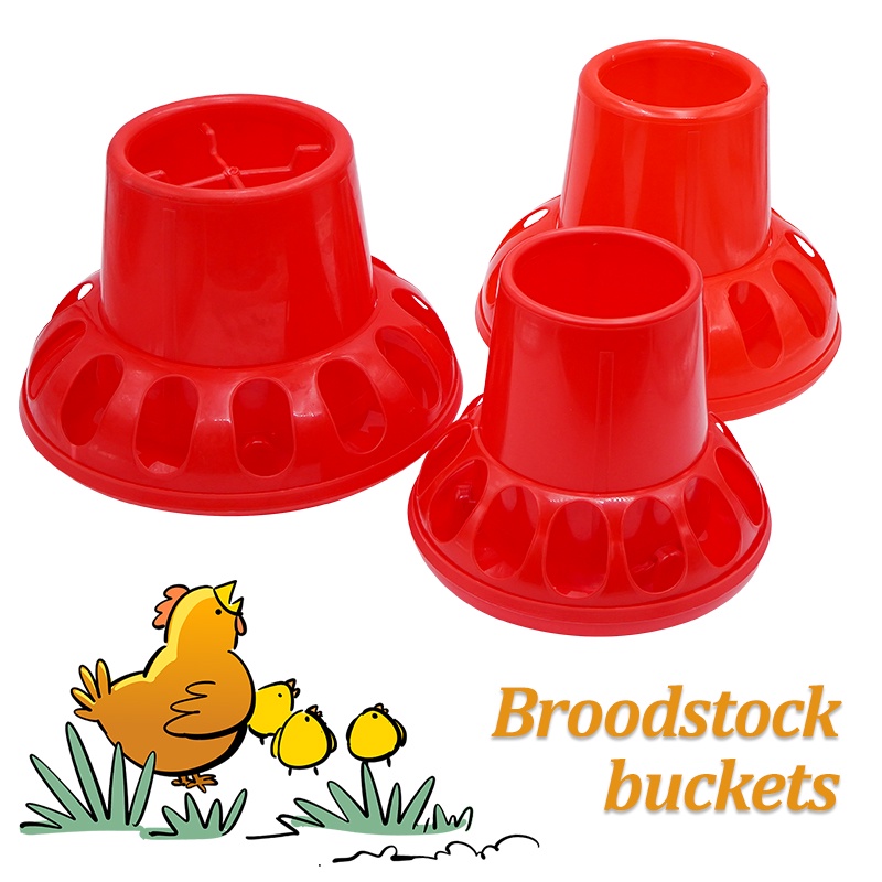 【Ready stock】1 Pc Automatic Chicken Quail Feeder Red Plastic Poultry ...