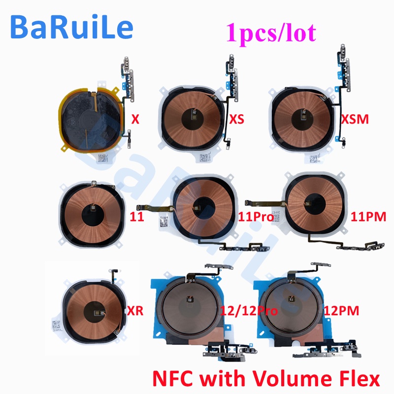 1pcs Wireless Charging Chip Coil NFC With Volume Flex For iPhone 11 12 ...