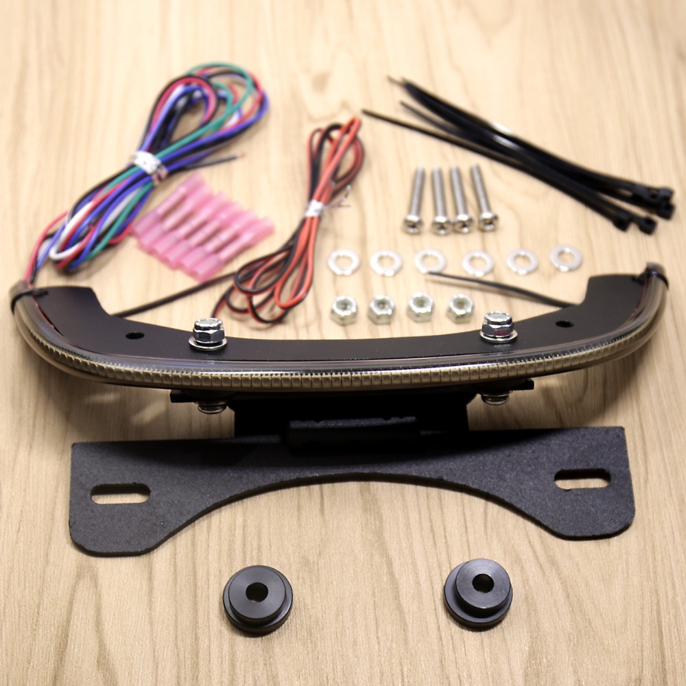 LED Fender Eliminator Integrated Tail Light Smoked Bar For Harley V-Rod ...