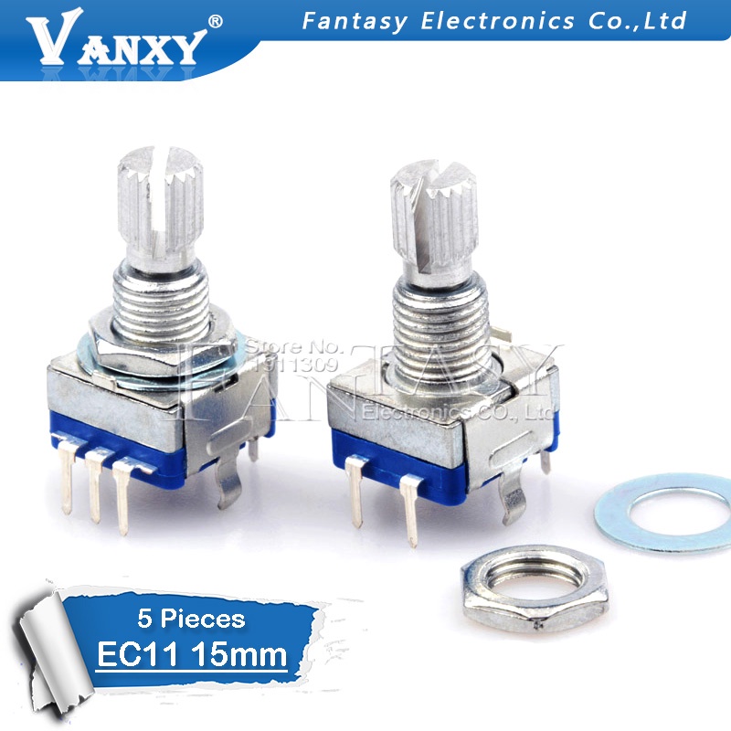5PCS Plum handle 15mm rotary encoder coding switch / EC11 / digital ...