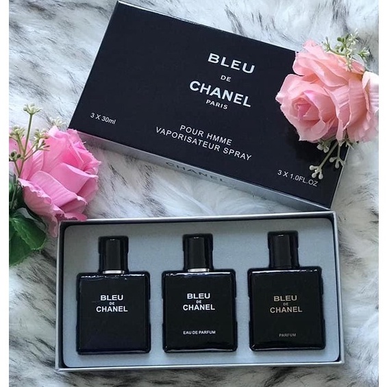 BLEU DE CHANNEL PERFUME GIFT SET 3IN1 FOR MEN 30ML | Shopee Malaysia