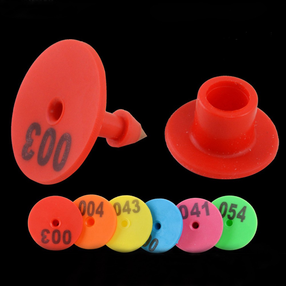 Big_100Pcs Numbered Round Goat Sheep Pig Livestock Animal Ear Tags ...