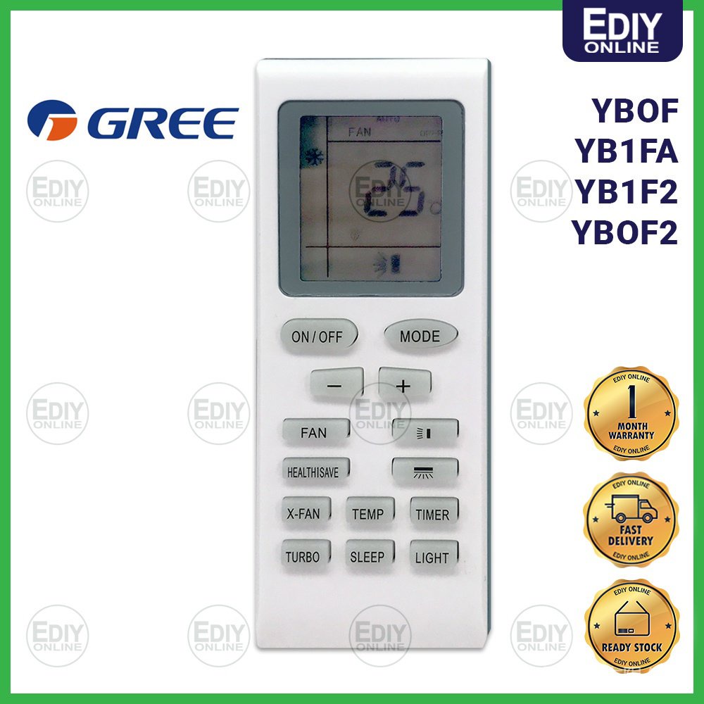 Gree universal remote control air cond aircond yb1fa yb1f2 yb0f2 ...