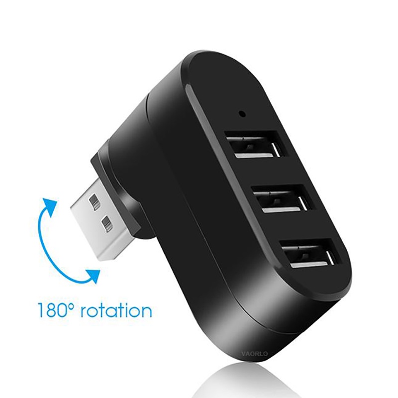 DISOUR USB Hubs 3 Ports USB 2.0 Hub Mini Rotate Splitter Adapter Hub For PC Notebook Laptop Mac ...