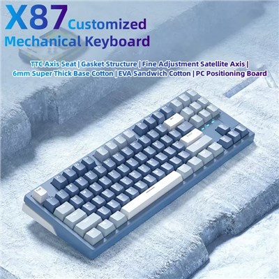 X87 Customized Gaming Mechanical Keyboard 87 Keys NKRO Hotswap TTC Axis Seat Gasket Structure ...