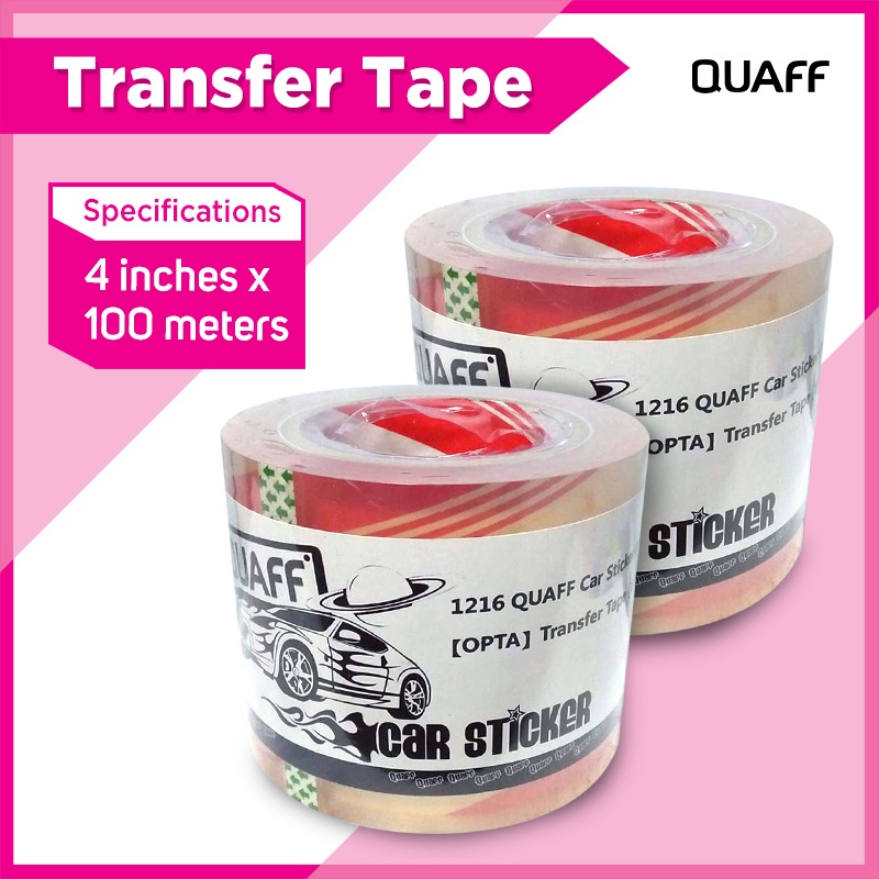 QUAFF Car Sticker Transfer Tape Adhesive Application Tape (4inches x ...