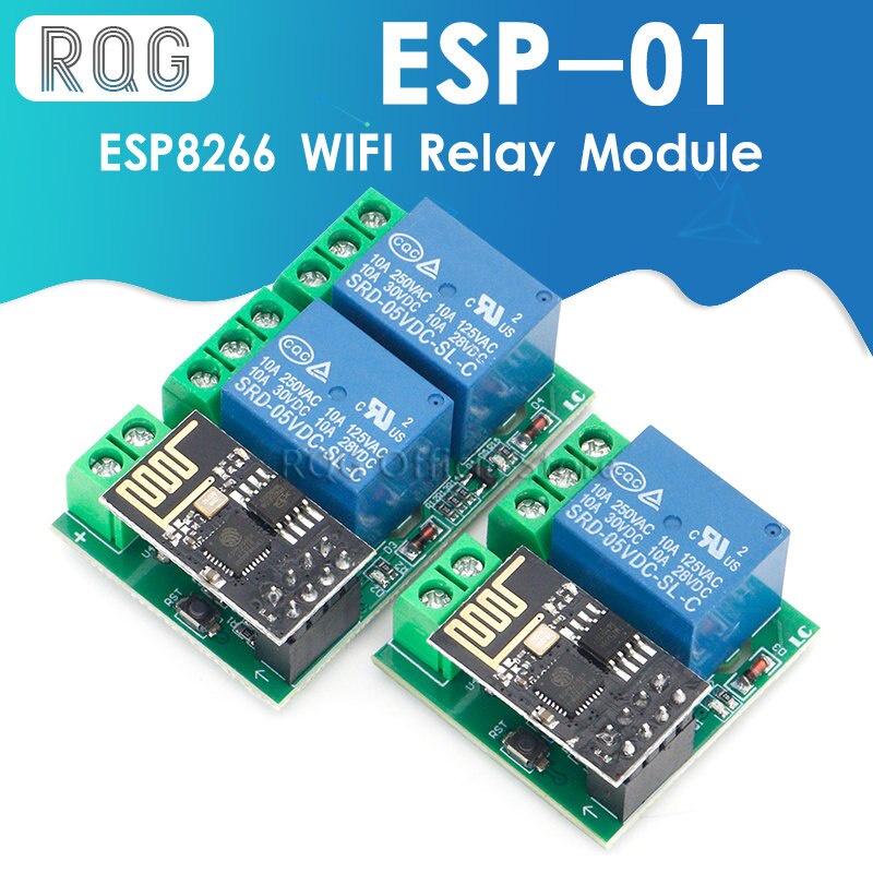 ESP8266 Dual Channel WIFI Relay Module ESP-01 DC5V With Relay Indicator and Reset Button 2 CH ...