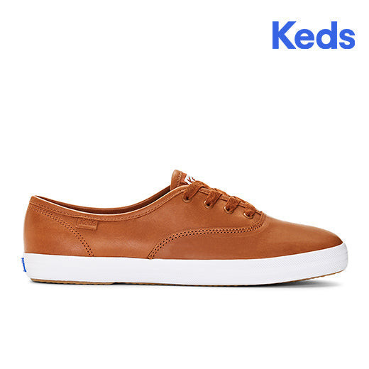 Keds Women's Champion Premium Leather Sneaker Cognac (WH67557) | Shopee ...