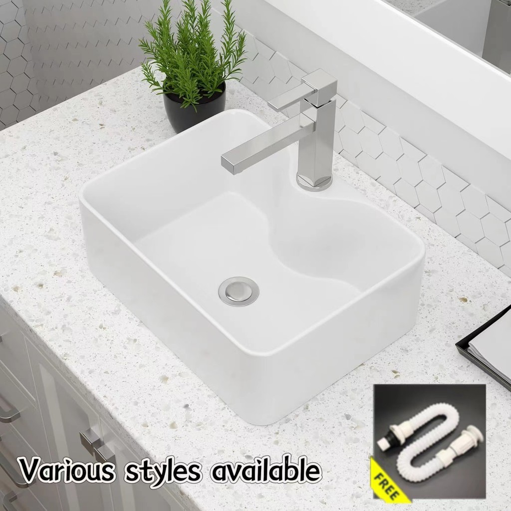 Ceramic lavatory sink and wall lavatory basin style square round ...