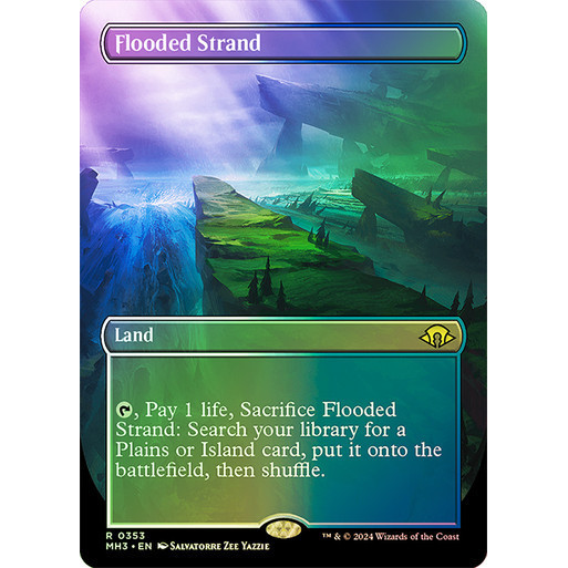 MTG Proxy Card - Flooded Strand (Borderless Foil) | Modern Horizons 3 (MH3) | Shopee Malaysia