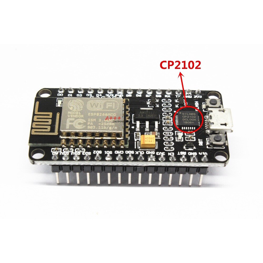 Wireless module NodeMcu v2 Lua WIFI development board ESP8266 with pcb Antenna and usb port ESP ...