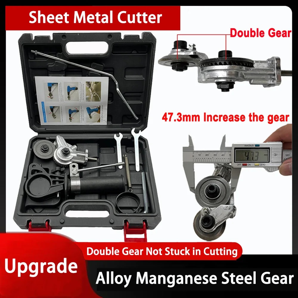 Upgraded Version Electric Drill Plate Cutter Metal Sheet Cutter Free Cutting Tool Nibbler Saw ...