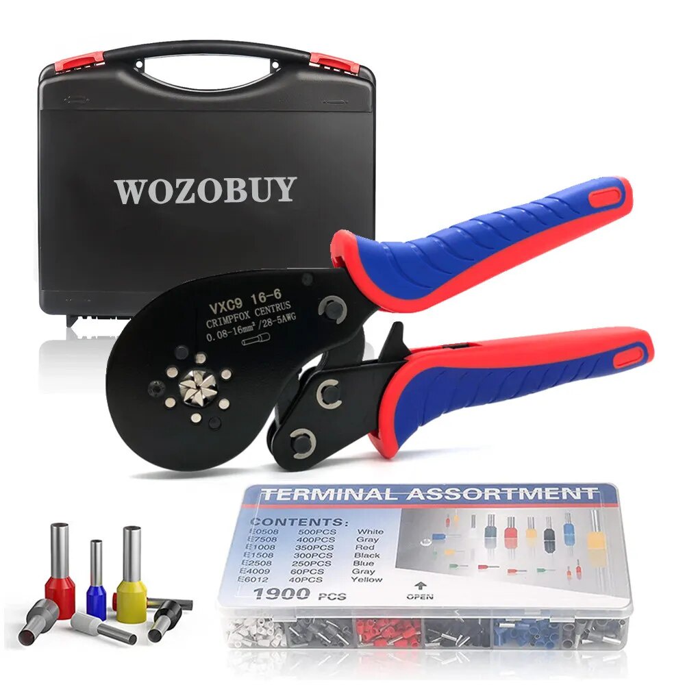 Hexagonal Ferrule Crimping Tool Kit,16-6 Wire Ferrules Crimp Tool ...
