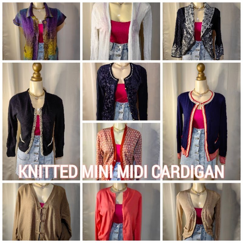 KNITTED MINI MIDI CARDIGANS (SOFT THIN) | Shopee Malaysia