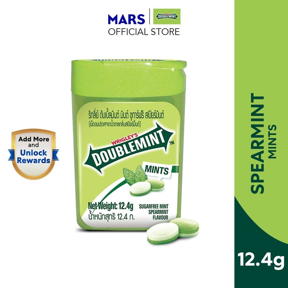 DOUBLEMINT Mints Spearmint Candy 20s | Sugar-free Mint Candy | Shopee ...