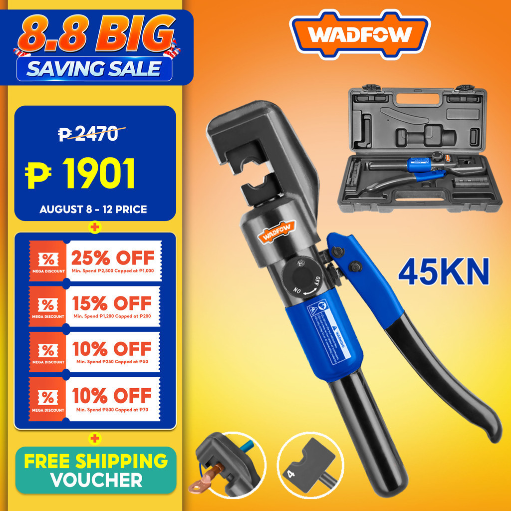 Wadfow Hydraulic Crimping Tool | Crimping Range: Cu 4-70mm2 WHT1D70 ...
