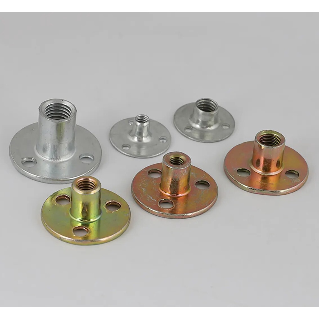 Iron Plate Lock Nut M6 M8 M10 M12 For Wood Furniture Splint Lock Nut Sofa Foot Lock Galvanized ...