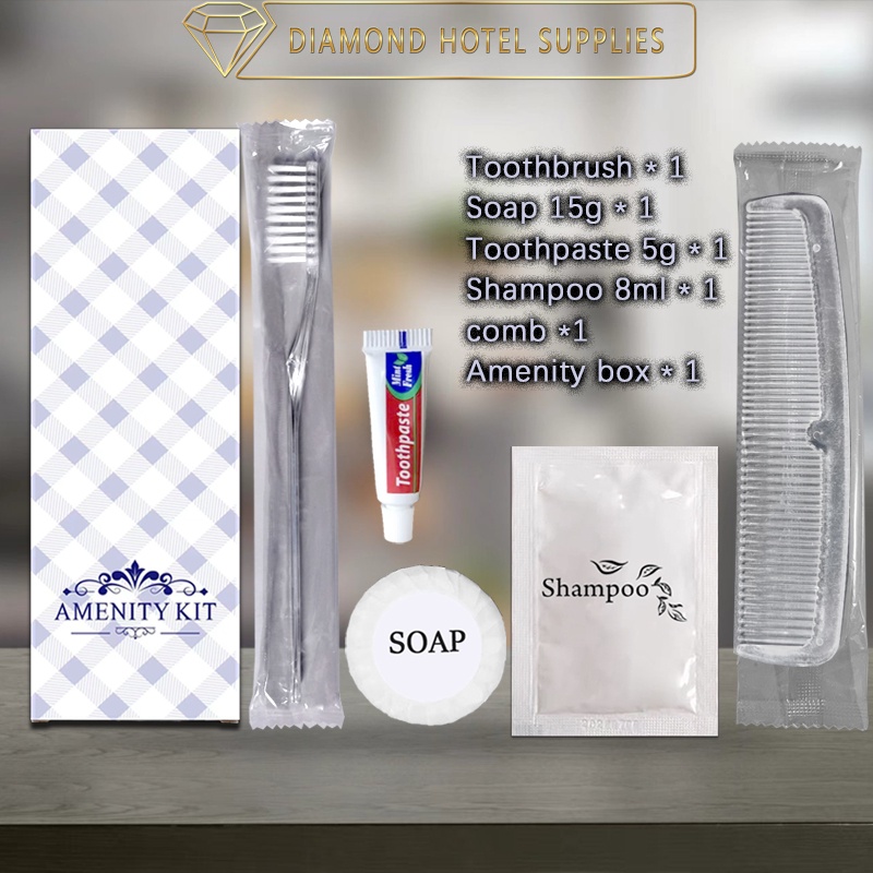 100set Hotel Guest Kit Set 6in1 Travel Kit shampoo sachet with comb ...