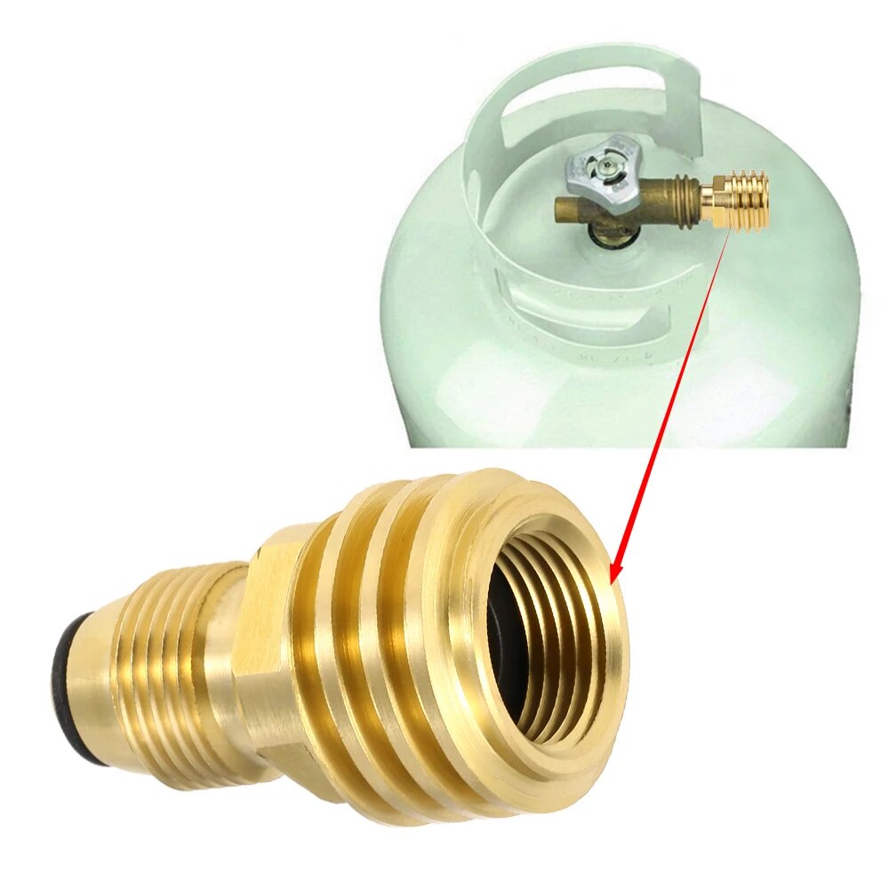 Lixada Propane Tank Adapter Solid Brass Regulator Valve Safety POL Tank ...
