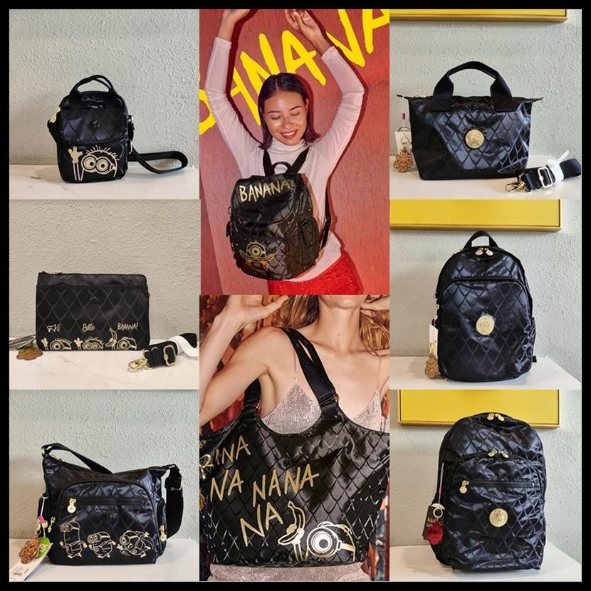 Kipling loves minions Co-Branded Series Backpack/Black Gold Backpack ...