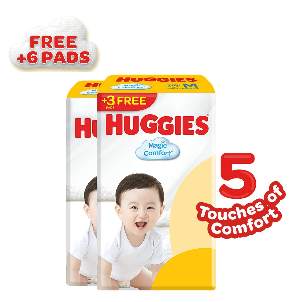 Huggies Magic Comfort Jumbo Medium - 42 pcs x 2 packs (84 pcs) | Shopee ...