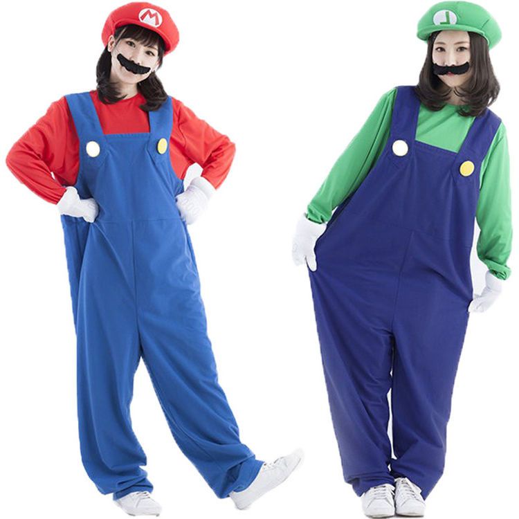 Adult Super Mario Masquerade Costume Halloween Show Overalls | Shopee ...