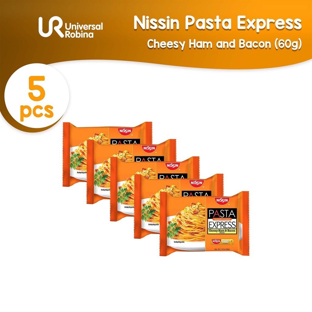 Nissin Pasta Express Cheesy Ham and Bacon (60g x 5 packs) | Shopee Malaysia