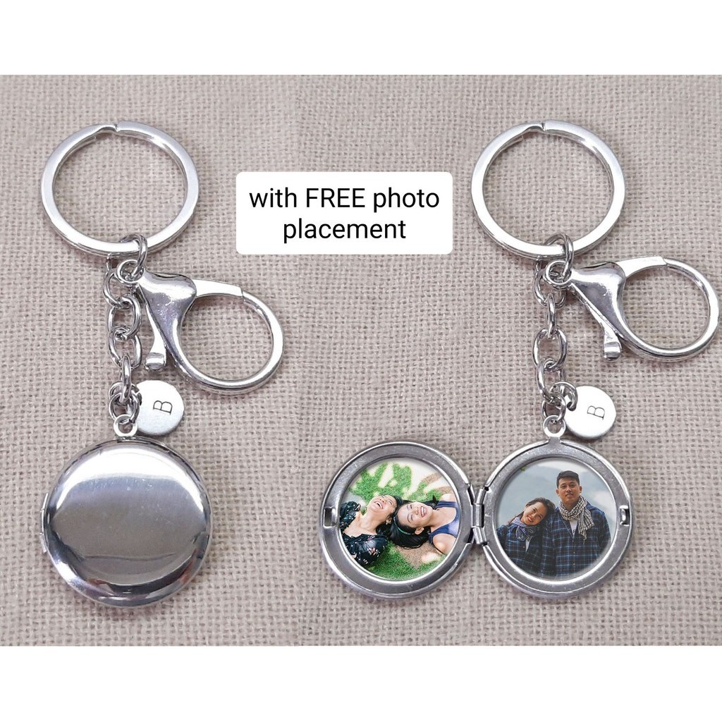 Custom Stainless Steel Locket Keychains With Photos | Shopee Malaysia
