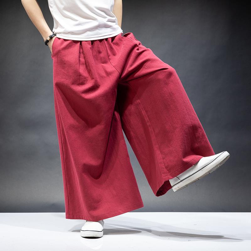 Ready stock！Chinese Style Linen Men S Pants Retro Harem Loose Casual ...