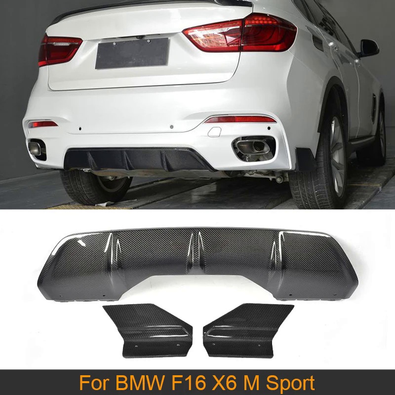 Car Rear Bumper Diffuser Lip Splitters for BMW X6 F16 M Sport SUV 2015 ...