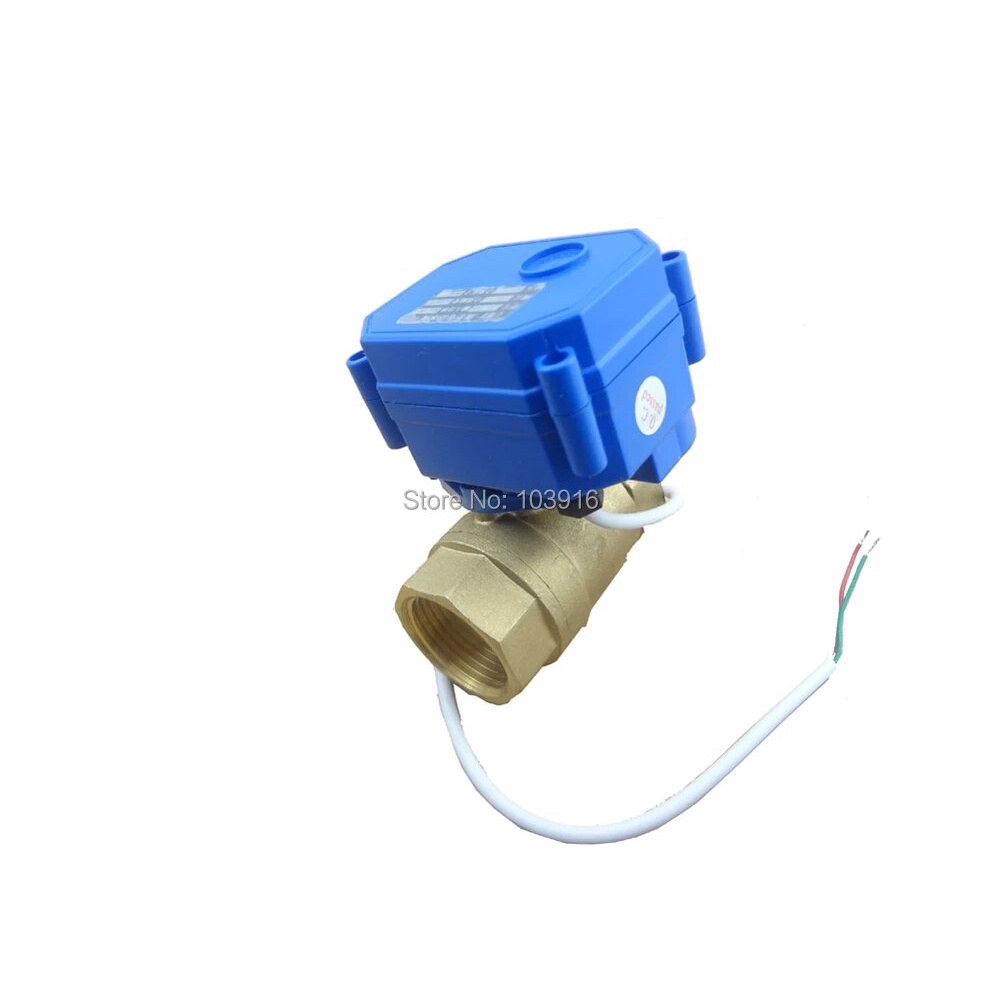 10 units motorized ball valve DN20 3/4" (reduce port), electrical valve ...