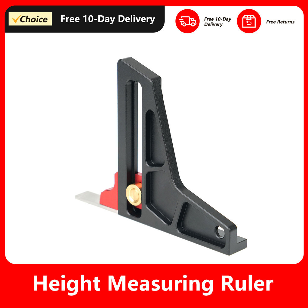 Aluminum Alloy Height Gauge Dual Scales Home DIY Woodworking Height Measurement Tool Tablesaw ...