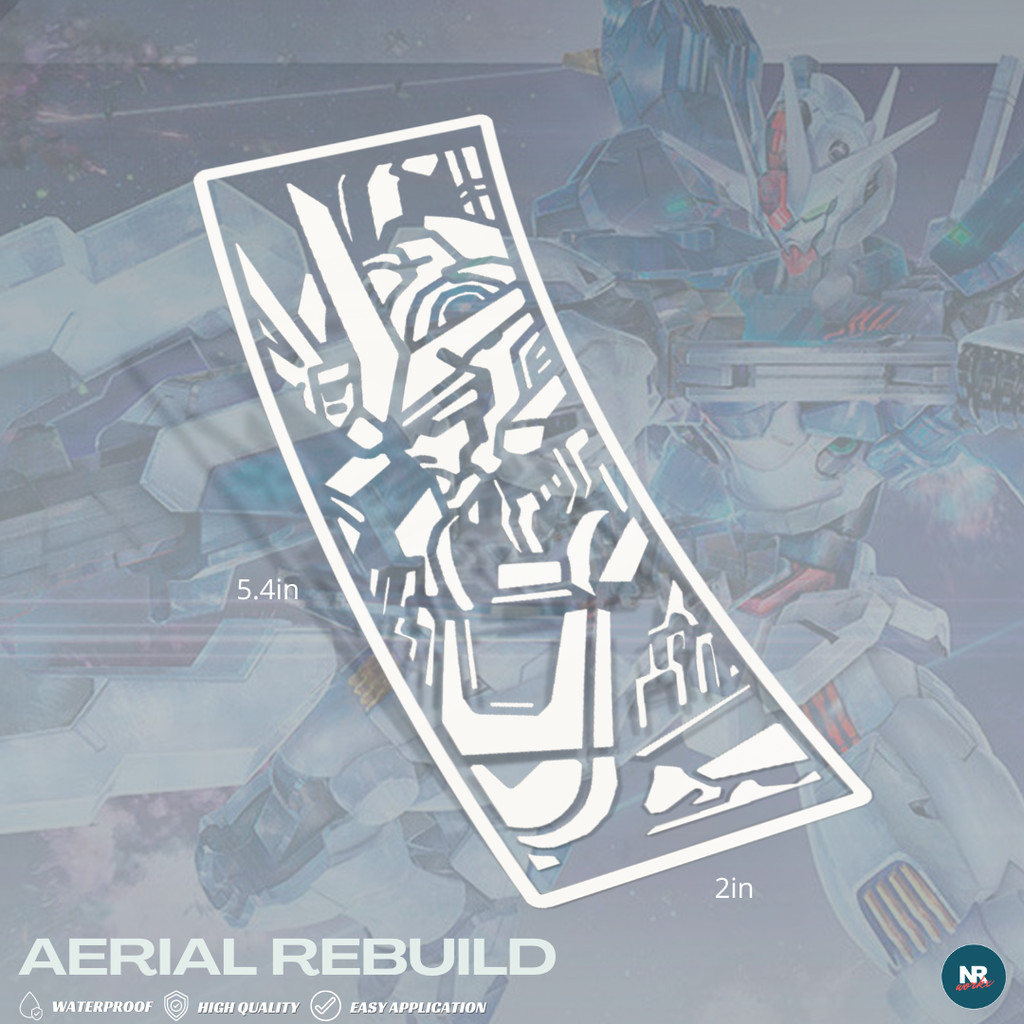 Aerial Rebuild Gundam Witch From Mercury Gunpla Vinyl Decal Anime ...