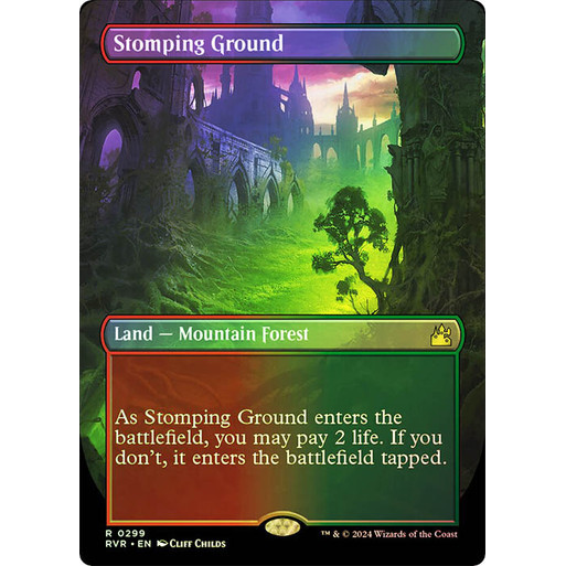 MTG Proxy Card - Stomping Ground 299 (Borderless Foil) | Ravnica ...