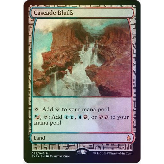 MTG Proxy Card - Cascade Bluffs (Foil) | Zendikar Expeditions (EXP ...