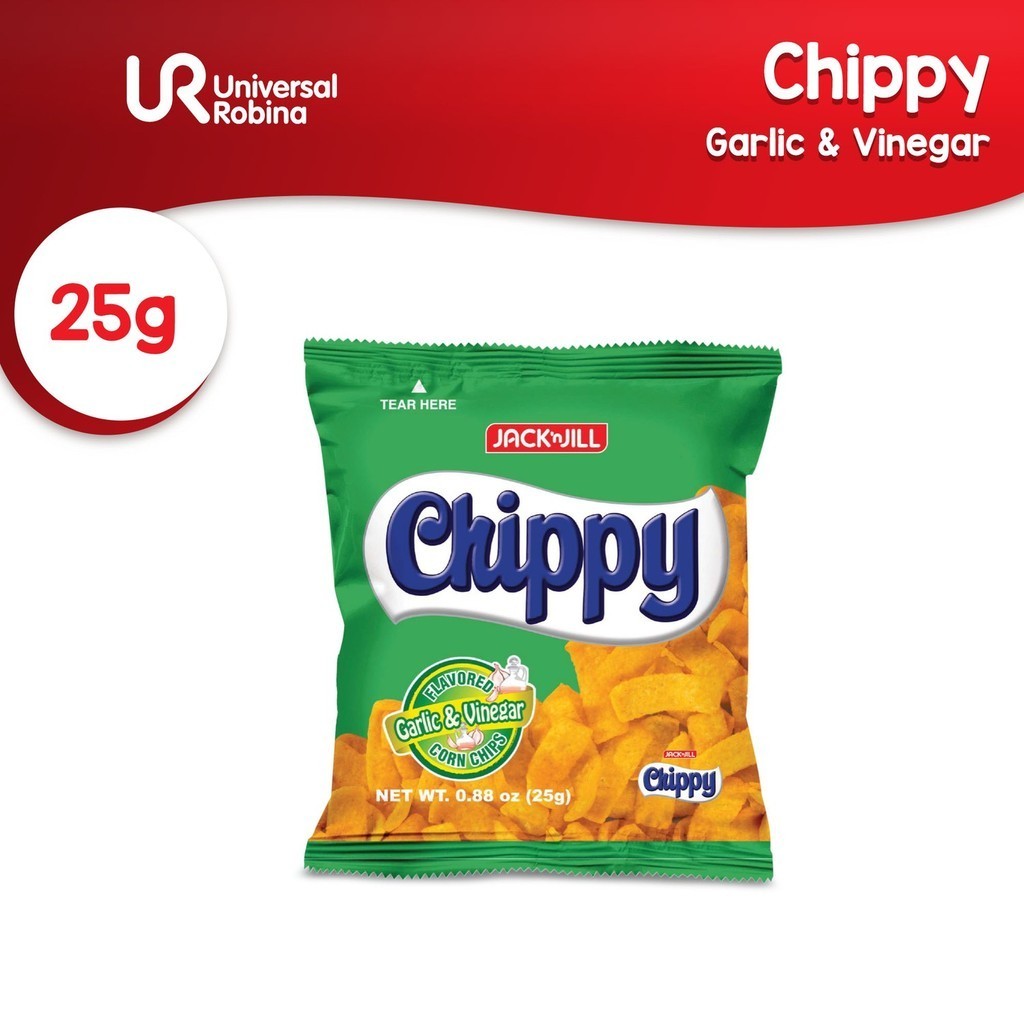 Chippy Garlic & Vinegar Flavored Corn Chips 25g | Shopee Malaysia