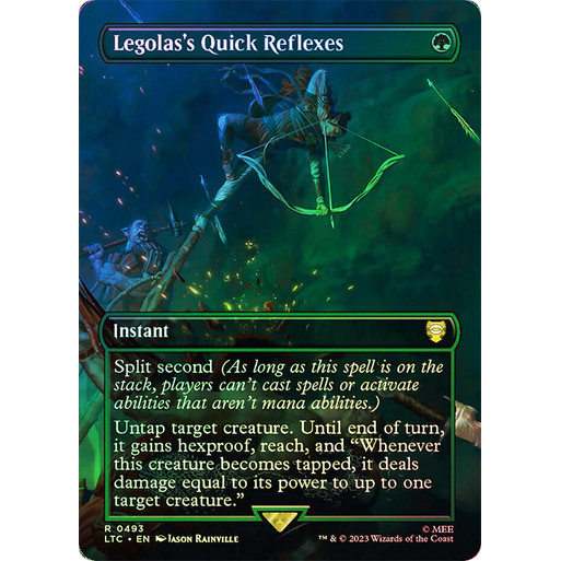MTG Proxy Card - Legolas's Quick Reflexes (Borderless Foil) | Tales of ...