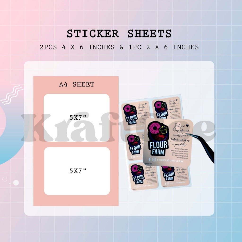 Sticker Sheets (KISSCUT ONLY) | Custom Print and Cut | Shopee Malaysia