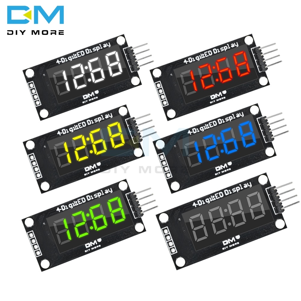 TM1637 4-Digit Digital LED 0.36" 0.36 Inch 7 Segments Display Tube ...