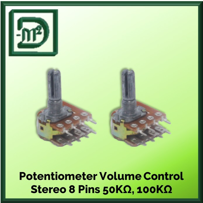 Potentiometer Volume Control Stereo 8 Pins 50K, 100K (2pcs) | Shopee ...